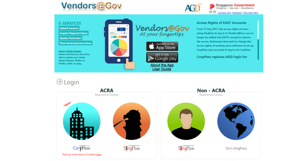 Setup Guide for Government Vendors E-Service